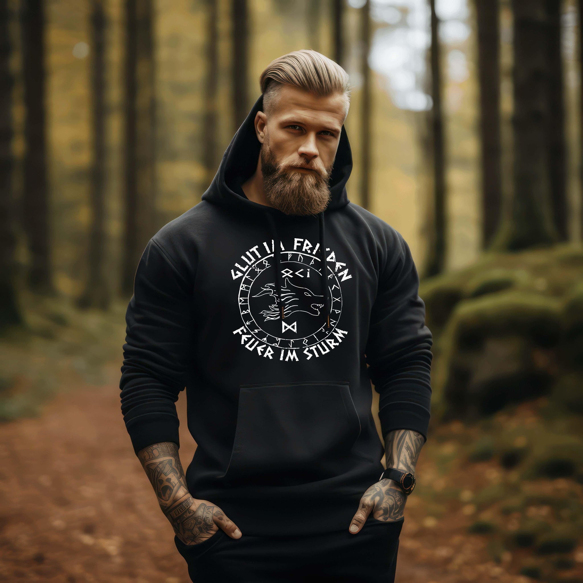 Wikinger Hoodie"Loki's Erbe"- nordicvikingwear.com